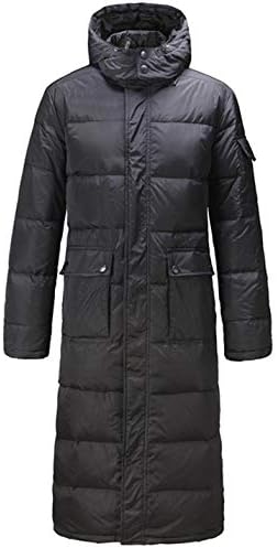 Yeokou Men's Winter Heavy Weight Puffer Hooded Maxi Long Parka Down ...