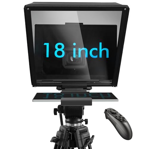 ILOKNZI 18 inch Wide Angle Large Teleprompter Plus for 15.6" 360⁰ Hinge ...