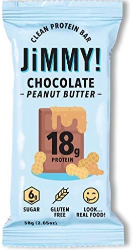 Amazon.com : Jimmy! Chocolate Peanut Butter Protein Bars, 18g Protein ...