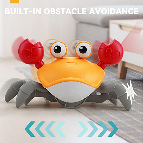 YYDeek Crawling Crab Baby Toy, Walking & Moving Crab Baby Toy, Tummy ...