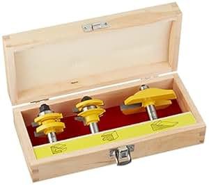 Yonico 12335 3 Bit Raised Panel Cabinet Door Router Bit Set, Ogee Rail ...