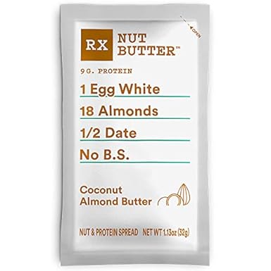Amazon.com : RX Nut Butter, Coconut Almond Butter, 1.13oz, 10 Count ...
