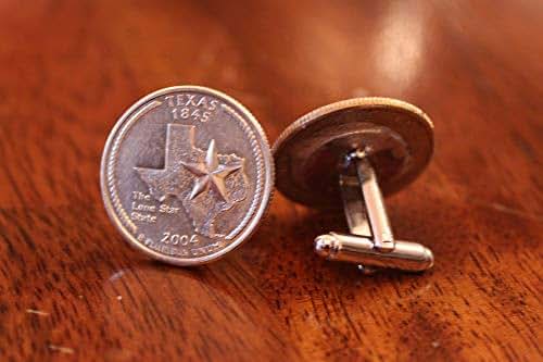 Amazon.com: Texas Cufflinks, Texas Quarter Cuff Links, The Lone Star ...