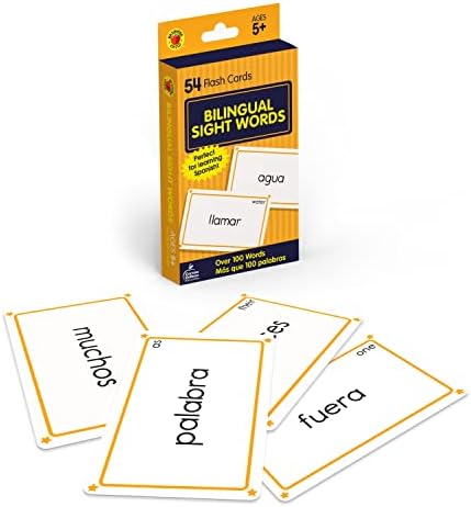 Carson Dellosa Bilingual Spanish Sight Words Flash Cards Kindergarten ...