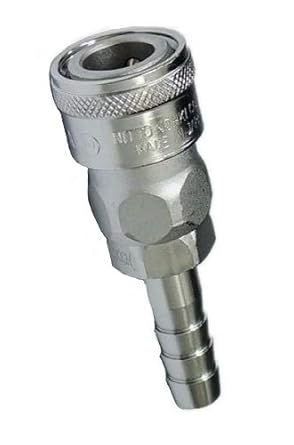 Nitto Kohki Hi Cupla 40SH Quick Connect Pneumatic Coupler Socket, 1/2" Size, Hose Barb, 218 PSI ...