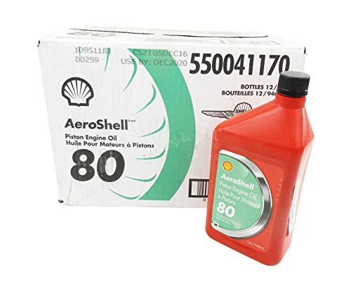 AeroShell Oil 80 Mineral SAE Grade 40 Aircraft Oil - Quart Bottle ...