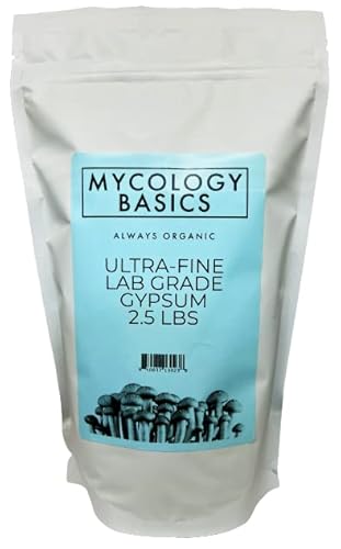 (2.5 lbs) Ultra-Fine Food Grade Gypsum for Mushroom Substrates, Brewing ...