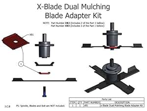 Amazon.com : Ballard Inc X-Blade Dual Mulching Blade Adapter (3 Pack ...
