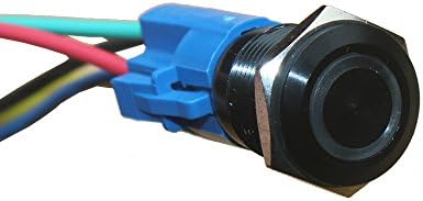 Mintice™ Black Case 16mm White Angel Eye Symbol LED 12V Push Button ...