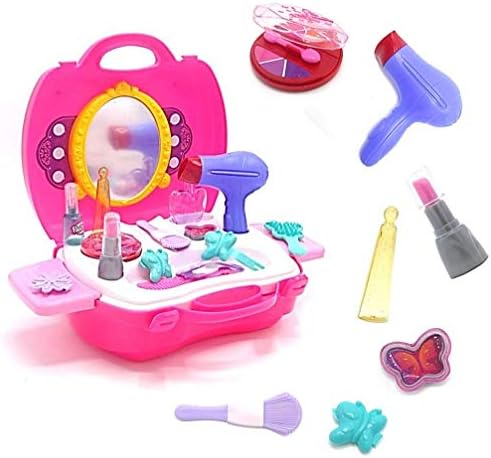 Dazzling Toys Pretend Play Modern Makeup Kit Suitcase Set Pink ...
