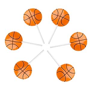 Amazon.com : Basketball Lollipop Large Candy (6 pack) : Grocery ...