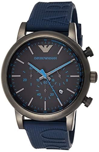 Emporio Armani Men's AR11023 Luigi Analog Display Analog Quartz Blue ...
