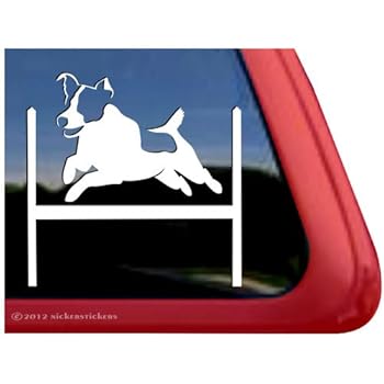 Amazon.com: Agility ~ Dog Agility Vinyl Window Auto Decal Sticker ...