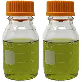 Amazon.com: Corning PYREX #1395-250, 250ml Round Media Storage Bottle ...