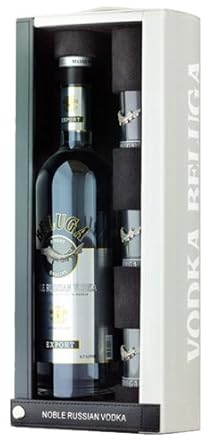 Beluga Noble Vodka 3 Shot Glass Gift Set 70cl: Amazon.co.uk: Beer, Wine ...