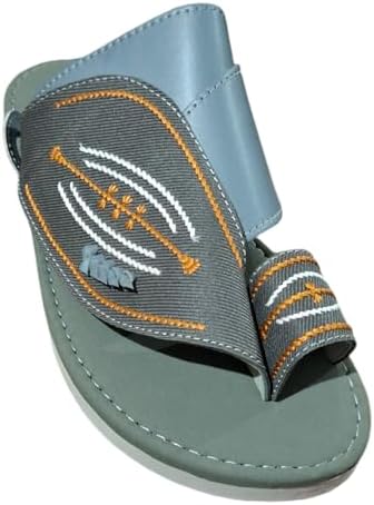 LIDA: Premium Quality Arabic Style Sandals for Men (Light Grey, EU ...
