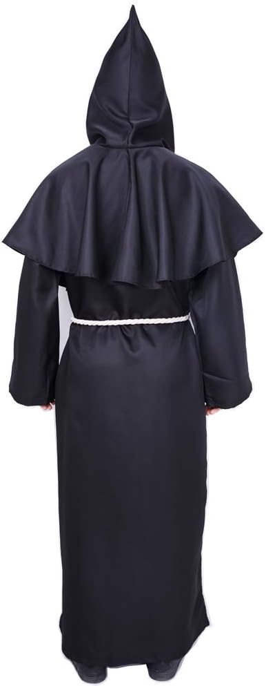 Monk Costume Medieval Friar Hooded Monk Renaissance Priest Robe Costume ...