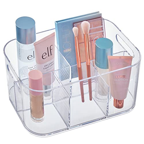 STORi Bliss 5-Compartment Plastic Cosmetic Organizer | Clear ...