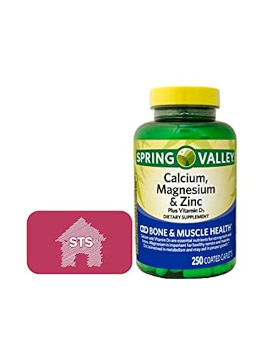 Spring Valley | Calcium, Magnesium & Zinc Plus Vitamin D3 | 250 Coated ...