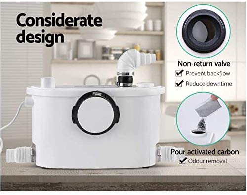 500W Macerator Pump For Macerating Toilet Sewerage Pump With 4 Water Inlets Domestic Waste Water ...