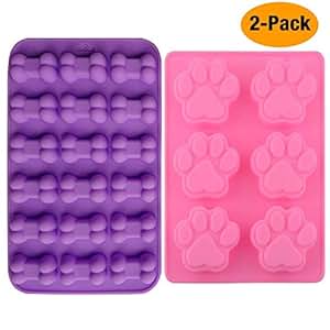 Amazon.com: 2-Piece Puppy Dog Paw Baking pan, Dog Bone Cookie Cutter ...