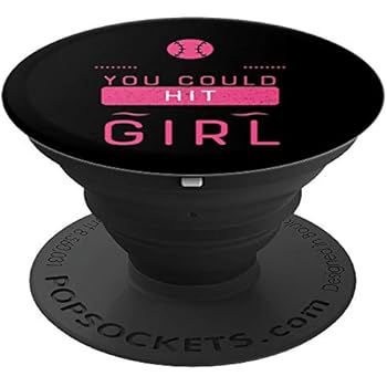 Amazon.com: You Wish You Could Hit Like A Girl Funny Softball PopSocket ...