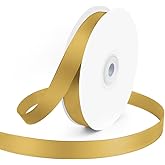 Amazon.com: 3/8" Wide x 50 Yards White Single Faced Polyester Satin ...