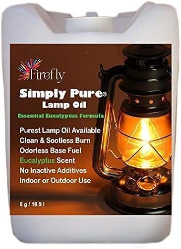 Firefly Fuel Premium Liquid Paraffin Lamp Oil for Indoor Use 5 Gallons ...