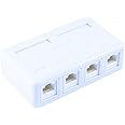 Amazon.com: MyCableMart Wallplate Surface Block (Biscuit Jack) CAT6 ...