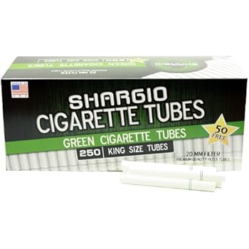 Amazon.com: Shargio Cigarette Tubes 250ct Box - Green King Size Menthol ...
