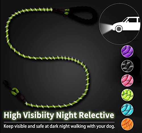 COOYOO 2 Pack Dog Leash 2/5/6 FT Heavy Duty - Comfortable Padded Handle ...