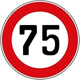 Geburtstagschild 75 Verkehrszeichen Verkehrsschild Straßenschild ...