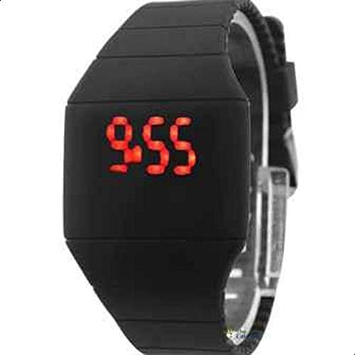 Digital Black Watch with Red Numbers price in Saudi Arabia | Amazon ...