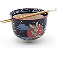 Amazon.com | Quality Japanese Ramen Udon Noodle Bowl with Chopsticks ...