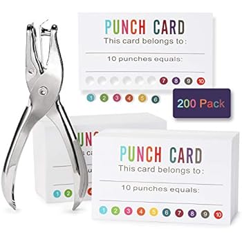 Amazon.com : Punch Card - Incentive Loyalty Reward Cards - Business ...