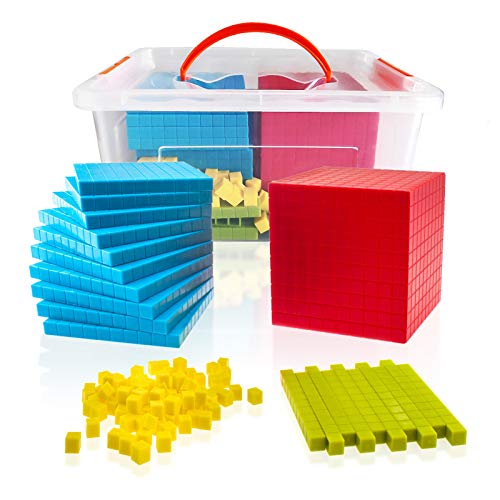 Base Ten Blocks Set - 121PCs Base 10 Set Learning Math Manipulative ...