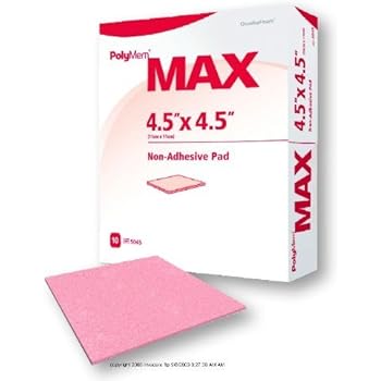 Amazon.com: PolyMem MAX Non-Adhesive Dressing, Polymax Drs 4.5 X 4.5 ...