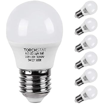 TORCHSTAR A15 LED Fridge Light Bulb, 5W (40W Eqv.), UL-Listed, E26/E27 ...