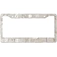 Amazon.com: Mother of Pearl Beige License Plate Frames - License Plate ...
