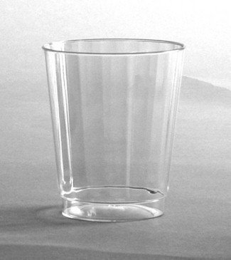 Amazon.com: Classicware Rigid Plastic Tall Fluted Drinking Cup, 8 Ounce ...