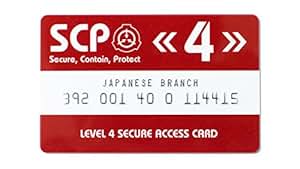 Amazon.com: SCP Foundation Secure Access Card Level 4: Toys & Games