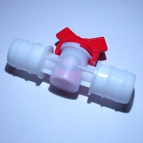 PVC Tube Online Ltd Inline Tap - White Plastic (25mm): Amazon.co.uk ...