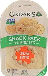 Cedars Mediterranean Food, Hommus Classic Original With Chips, 3 Ounce ...