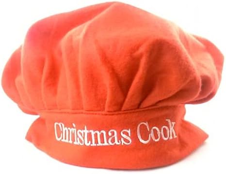 Amazon.com: Christmas Cook Chef Hat Red White Humorous Novelty Felt ...