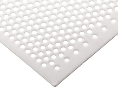 Amazon.com: PTFE Perforated Sheet, Staggered 1/8" Round Perfs, 3/16 ...