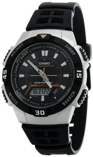 Casio Men's AQS800W-1B2VCF "Slim" Solar Multi-Function Ana-Digi Sport ...