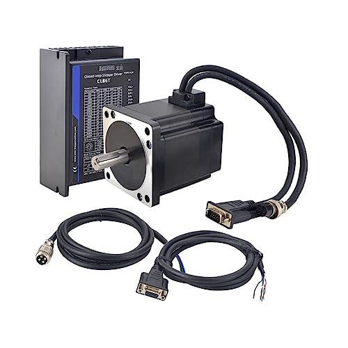 HEXEH Nema 34 Closed Loop Stepper Motor Driver Kit with Encoder 4.8N.m 6A & Servo Driver CL86T ...