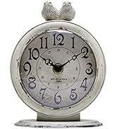 Amazon.com: NIKKY HOME Vintage Table Clock, Battery Operated Rustic ...