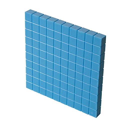 hand2mind 1610 Blocks, Blue Plastic Base Ten Blocks, Place Value ...