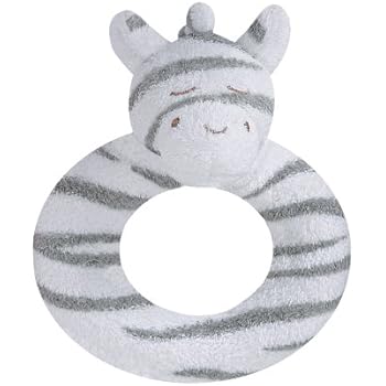 Amazon.com : Angel Dear Ring Rattle, Grey Zebra : Baby Rattles : Baby